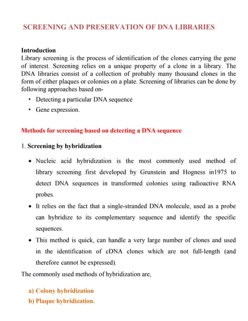 Colony hybridization technique | PPTX