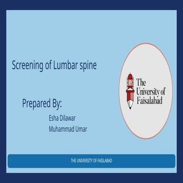 Lumbar spine physical examination in physiotherapy.pptx