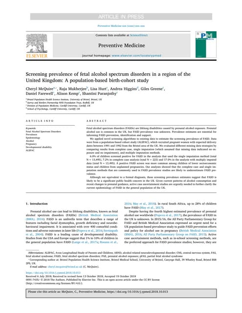 Lancetdocx Comorbidity Of Fetal Alcohol Spectrum Disorder A Systematic