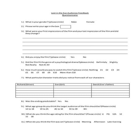 Screening Questionnaire | PDF