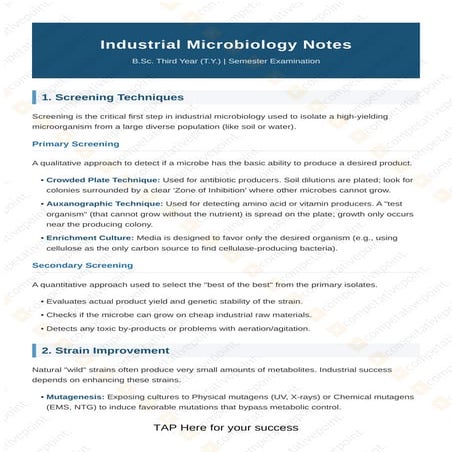 Comprehensive Guide to Industrial Microbiology: Screening, Strain ...