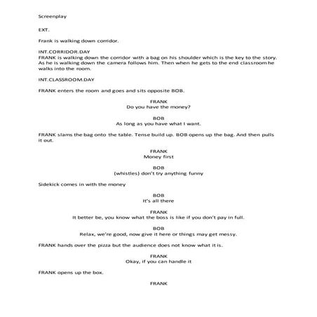 Screen play Preliminary | DOCX