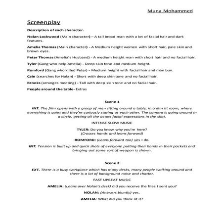 Screenplay for trailer | DOCX | Screenwriting | Content Production