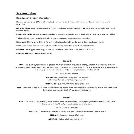 Screenplay for movie trailer | DOCX | Movies | Entertainment