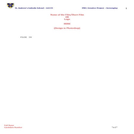 FM3 - Screenplay Template | DOCX
