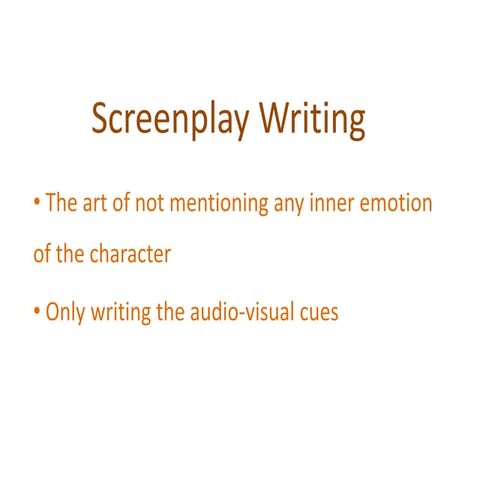 Screenplay writing demo | PPT