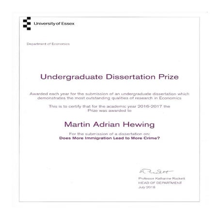 Undergraduate Dissertation Prize. | PDF