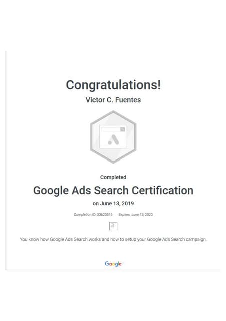 Certificate of Completion Social Media Marketing with Facebook and ...