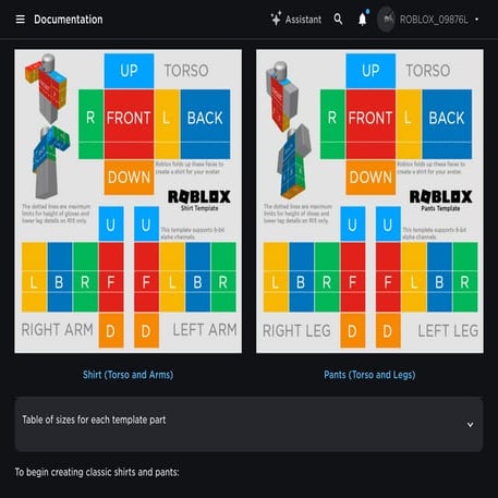 Roblox shirt template for beginner player | PDF
