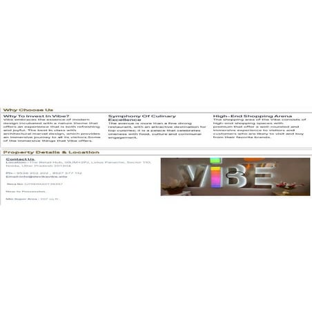 Devika Vibe A Retail Hub For Commercial Shop in Noida Sec 110 | PDF