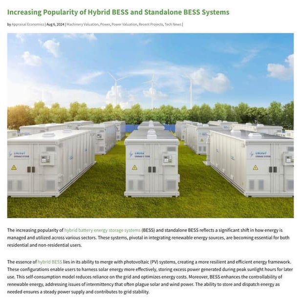 Increasing Popularity of Hybrid BESS and Standalone BESS Systems | PPT