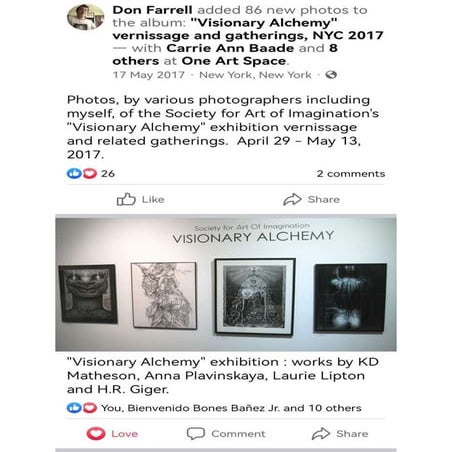 Visionaries Alchemy 2017, Olga Spiegel, Miguel Tio, France Garrido and ...