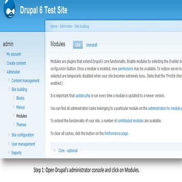 Screenshotsfor Drupal | PPTX | Internet | Computing