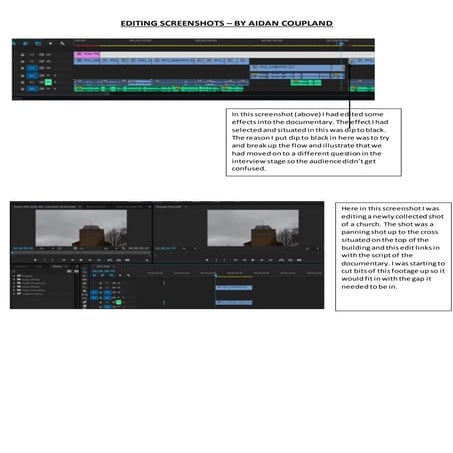 Screenshots of my editing. | PDF