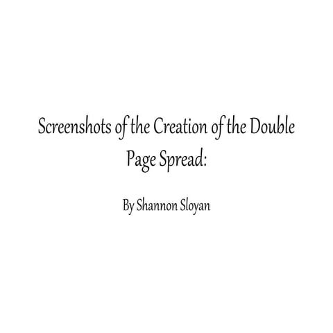 Screenshots of the creation of the double page | PPTX