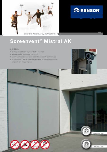 Renson - Fixscreen mono ak | PDF