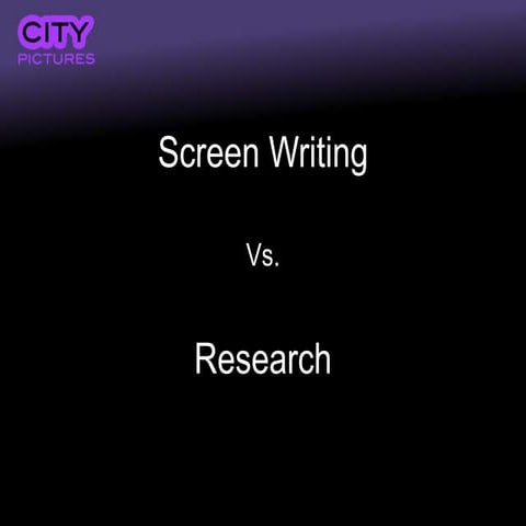 Screen writing research portfolio | PPTX