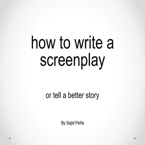 Develop A Story for Screen | PPTX