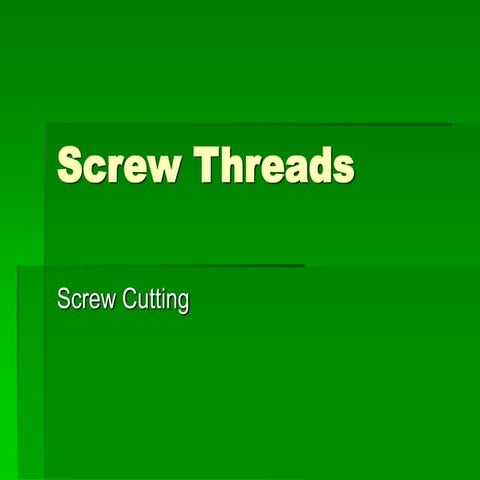 Screw Threads | PPT