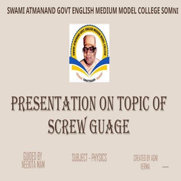 Micrometer screw gauge | PPTX