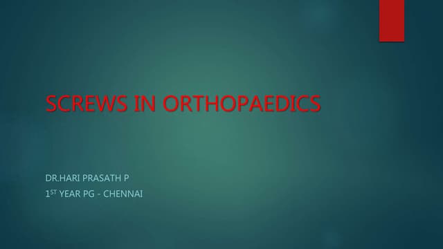 Tips, tricks and pitfalls of proximal femoral nailing (PFN) | PPTX