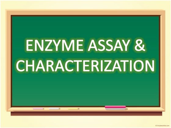 Measurement of ENZYME ACTIVITY | PPT | Chemistry | Science
