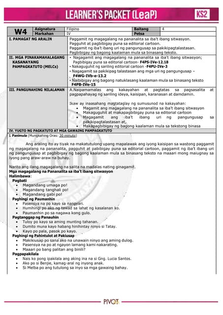 Filipino-Q1-WEEK-2.pptx powerpoint grade 6 quarter one | PPTX