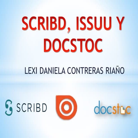 Scribd, issuu y docstoc | PDF