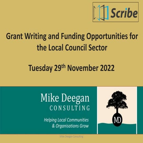 Grant Writing & Funding Opportunities for Town and Parish Councils by ...