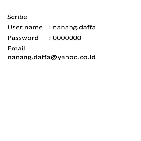 Scribe punya mas nanang | DOC