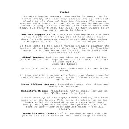 Script for Blind Man`s Buff | DOCX