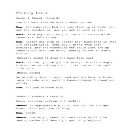 Media script – opening scene | DOCX