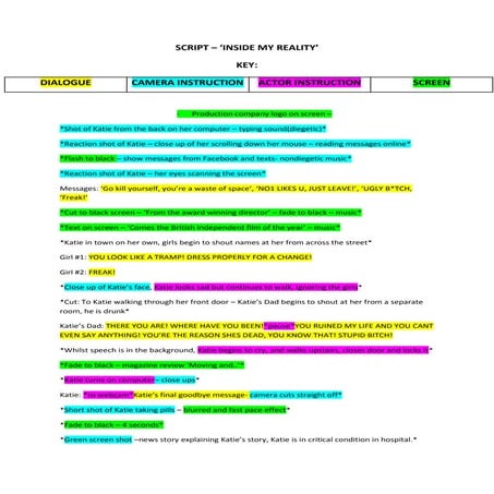 Script - A2 Media Studies | DOCX