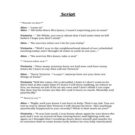 Our Film Script | PDF