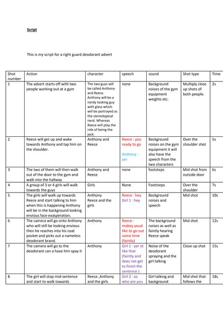 Screen play Preliminary | DOCX