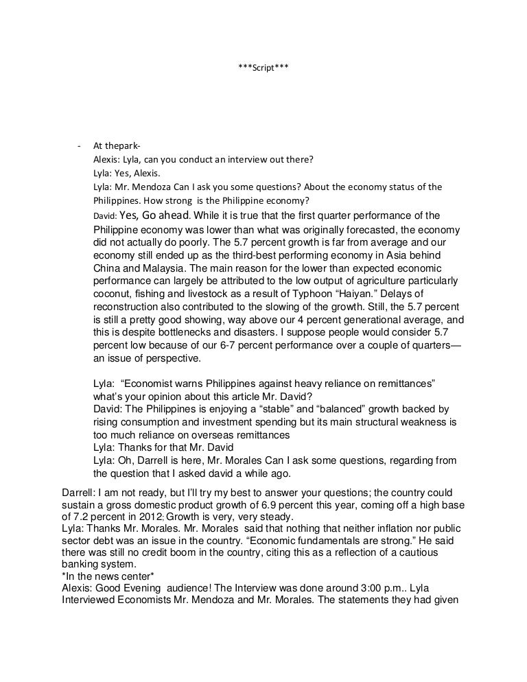 Script on Research 1