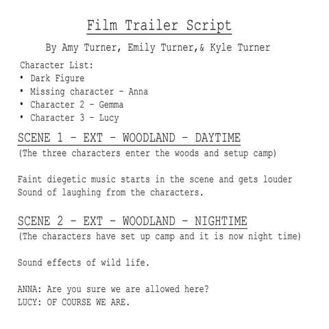 Death road (script) | DOCX
