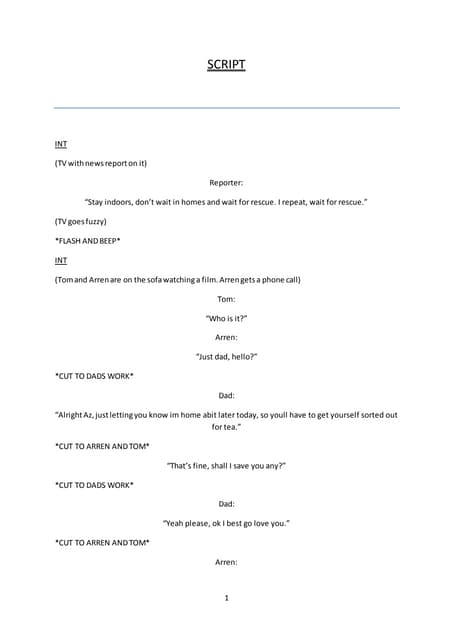 Screen play Preliminary | DOCX