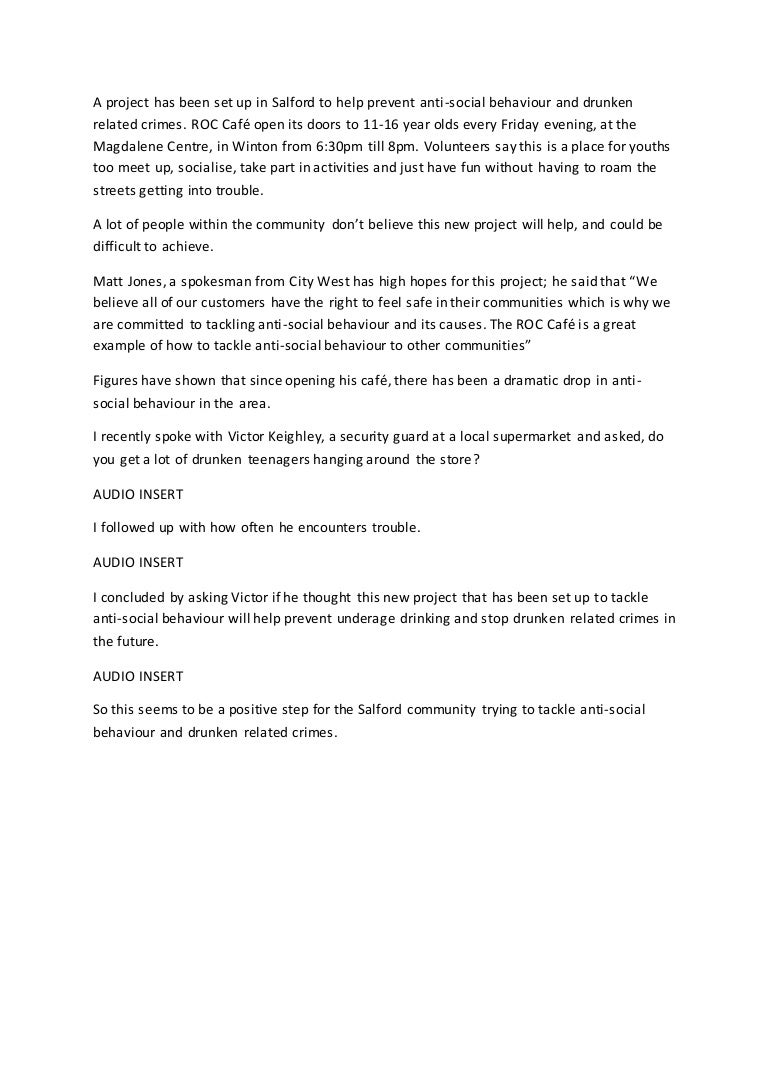 Radio Story 2 - Script