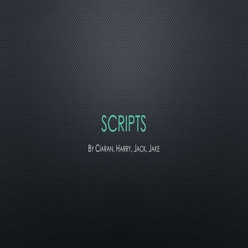 Script | PPTX | Screenwriting | Content Production