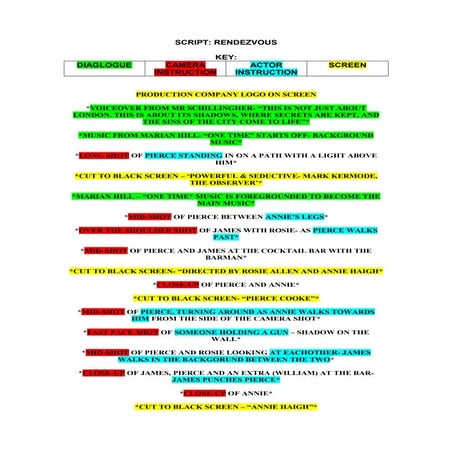 Script | DOC | Screenwriting | Content Production