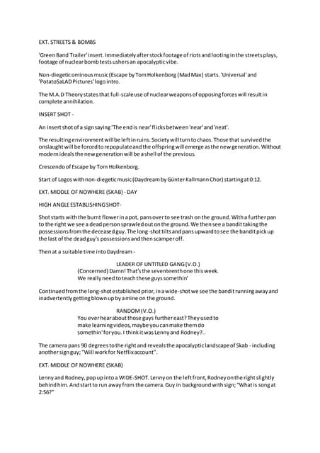 2 Minute Film Intro Script | PDF