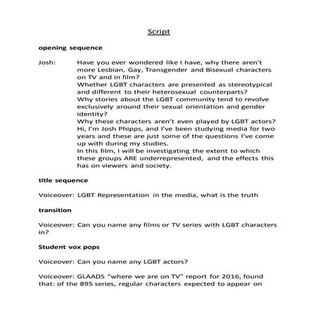 Script for documentary | DOCX