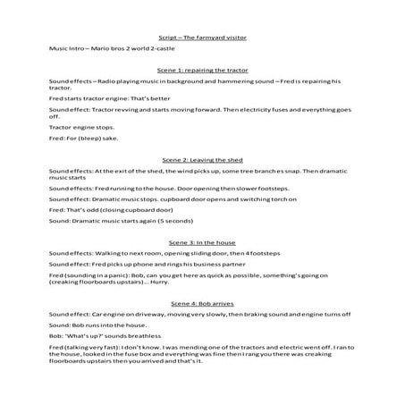 audio project Script | DOCX