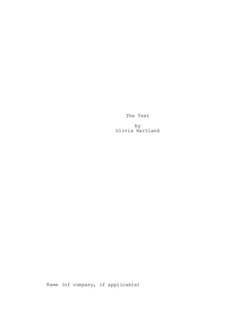 Opening scene - script (1) | PDF