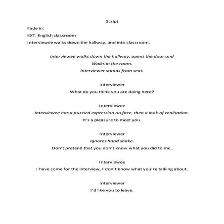 Script conversation | DOCX