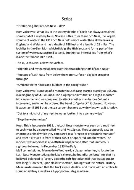 Loch ness monster presentation | PPTX