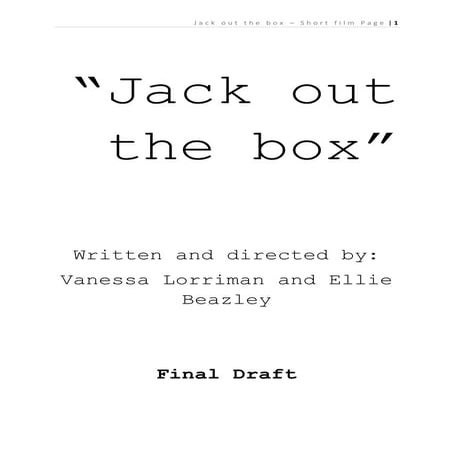 Script jack out the box final draft | PDF