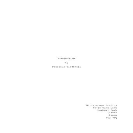 Script Remember Me | DOCX