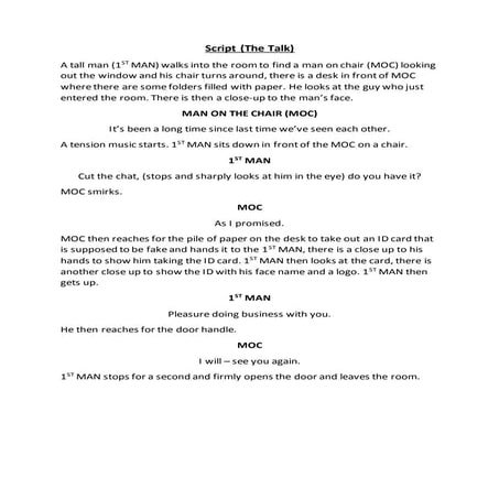 Script the talk | PDF